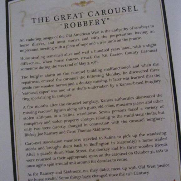 Kit Carson Carousel Book | Other | The Kit Carson County ...